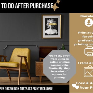 Gold Medusa, Medusa Modern Statue, Medusa Wall Art, Medusa Art Print ...