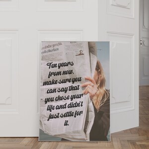 Ten Years From Now Vintage Poster Vintage Inspirational Quote Poster ...