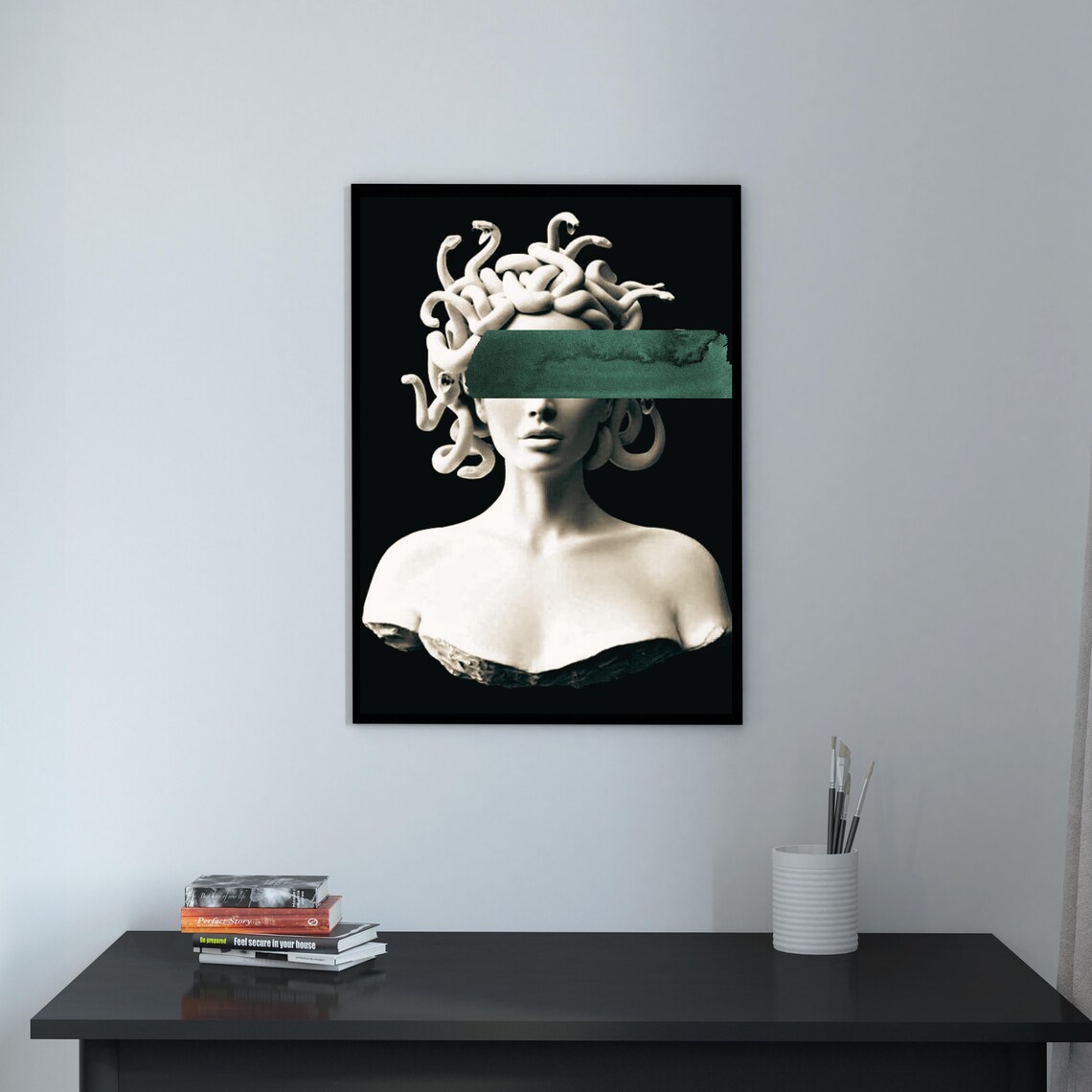 Emerald Medusa Medusa Wall Art Medusa Print Medusa Decor - Etsy