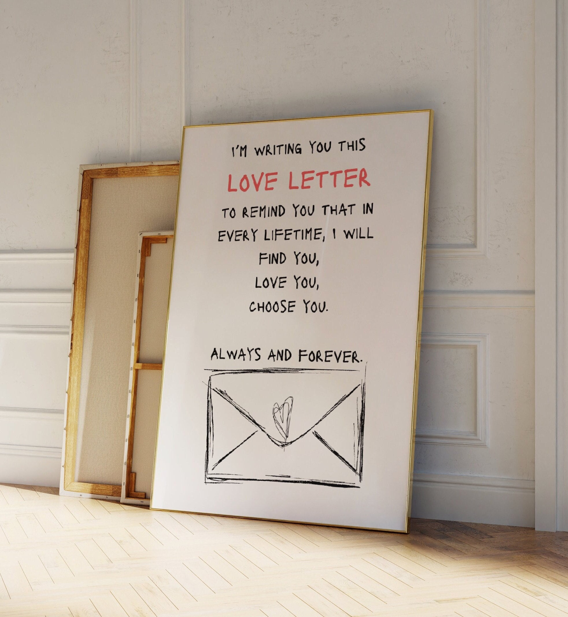 Love Letter Poster | Love Letter Print | Romantic Gift for Spouse ...
