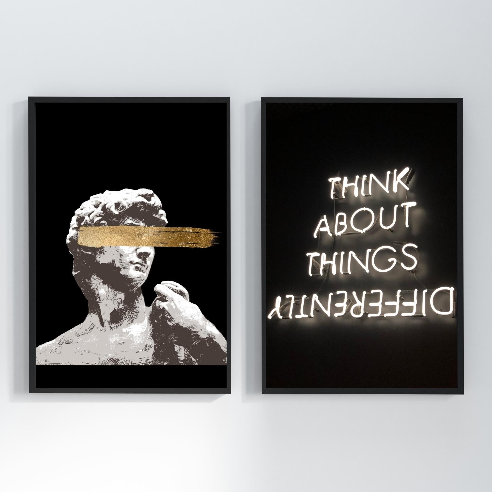Set of 7, Modern Statue Gallery Wall, Modern Statue Wall Decor, Modern ...