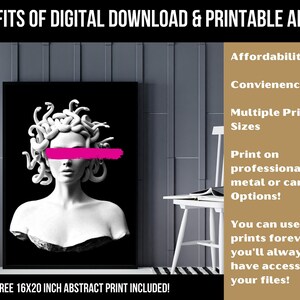 Hot Pink Medusa, Medusa Modern Statue, Medusa Wall Art, Medusa Art ...