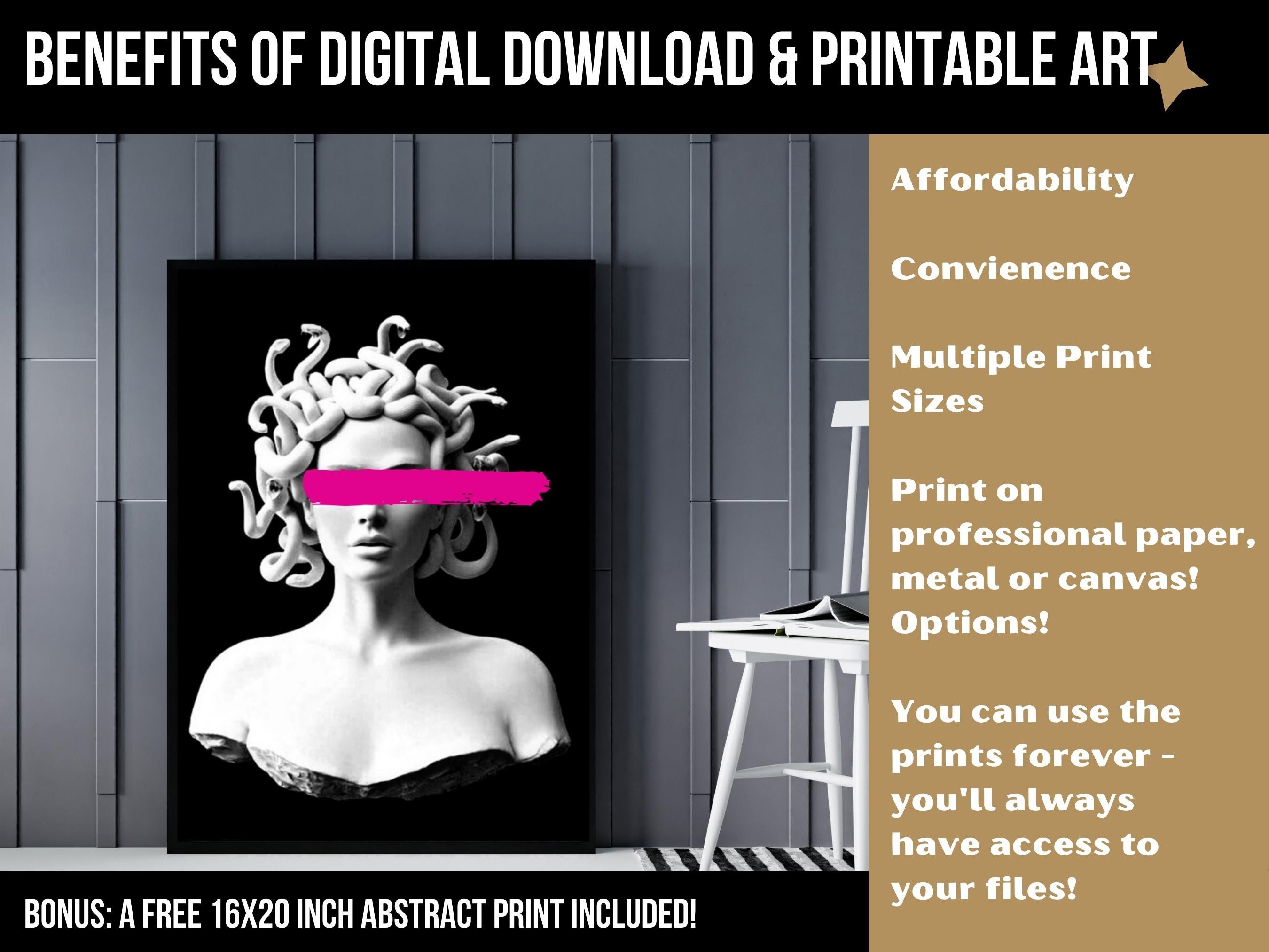 Hot Pink Medusa, Medusa Modern Statue, Medusa Wall Art, Medusa Art ...