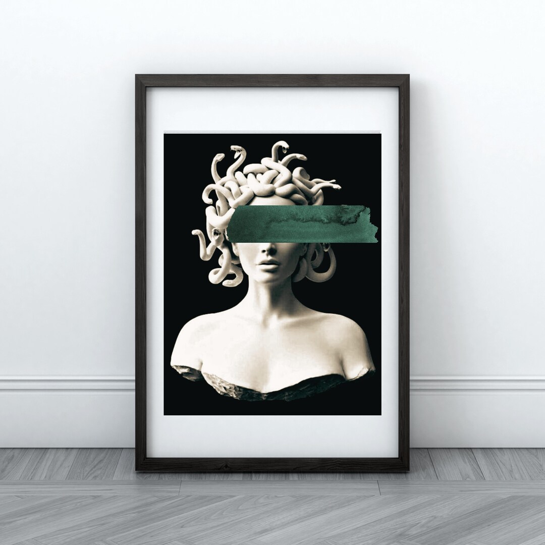 Emerald Medusa Medusa Wall Art Medusa Print Medusa Decor - Etsy