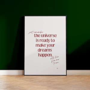 The Universe is Ready to Make Your Dreams Happen Poster | Manifestation ...