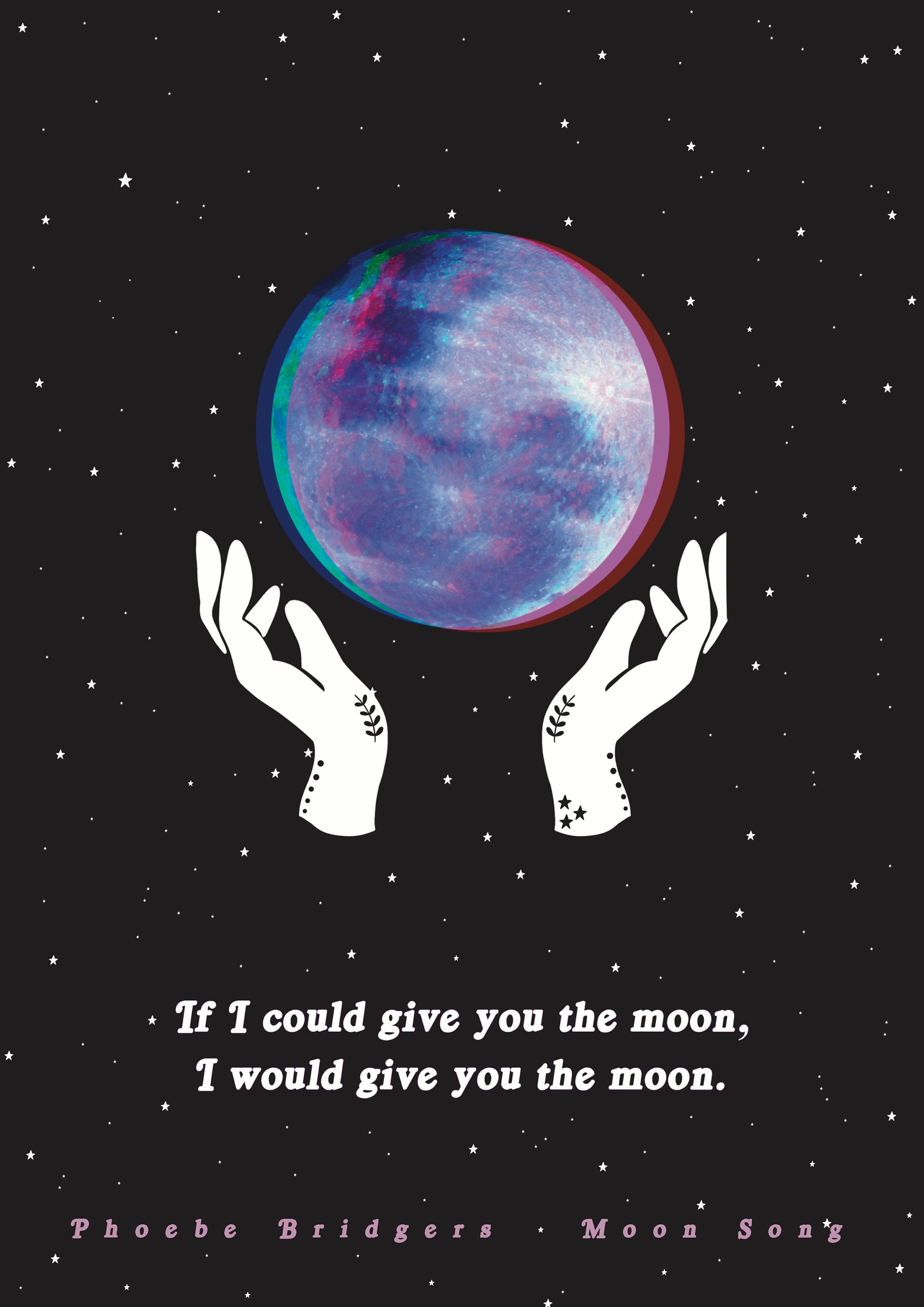Phoebe Bridgers inspired print, Moon Song poster, Phoebe Bridgers ...