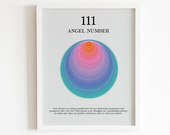 Angel Number 111 Poster - Etsy