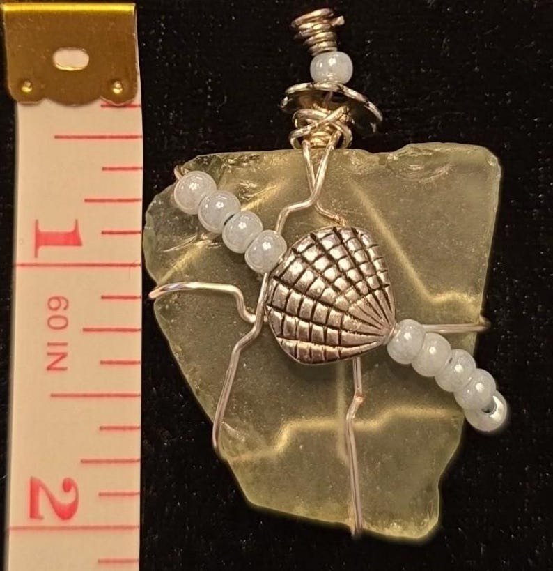 Hand Wrapped Unique Sea Glass Pendant Beach Theme. - Etsy