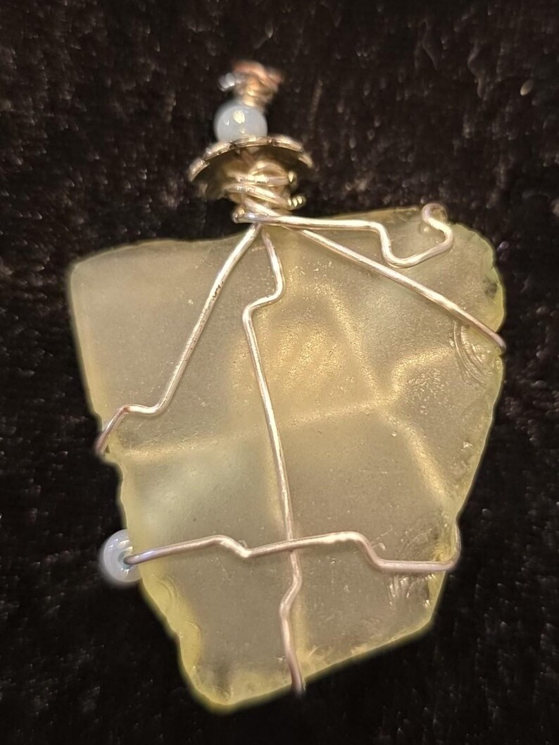 Hand Wrapped Unique Sea Glass Pendant Beach Theme. - Etsy