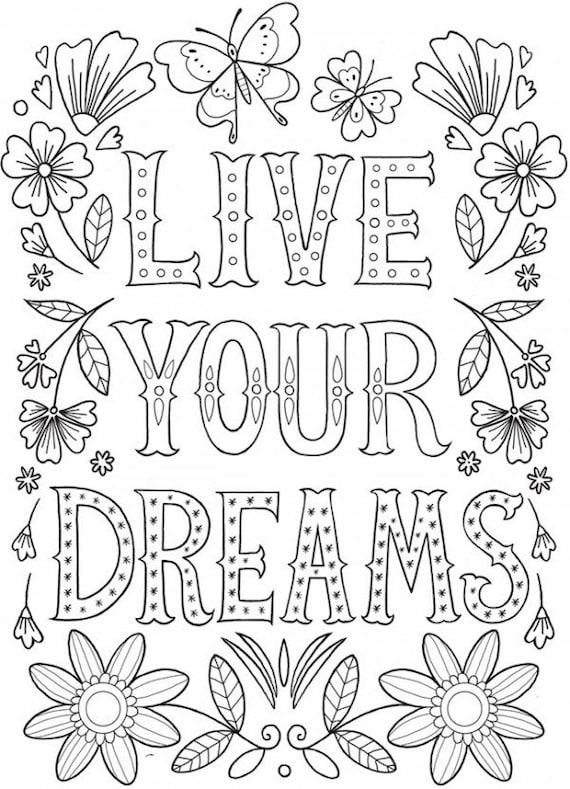 Inspiring Self Love Coloring Pages - Etsy