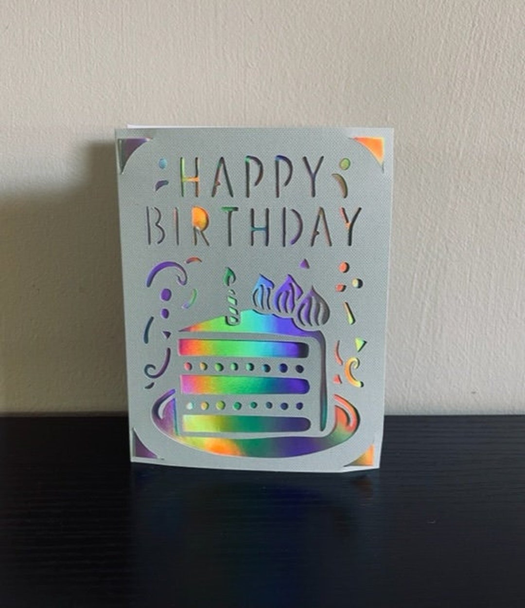 Happy Birthday Cake Slice Card - Etsy