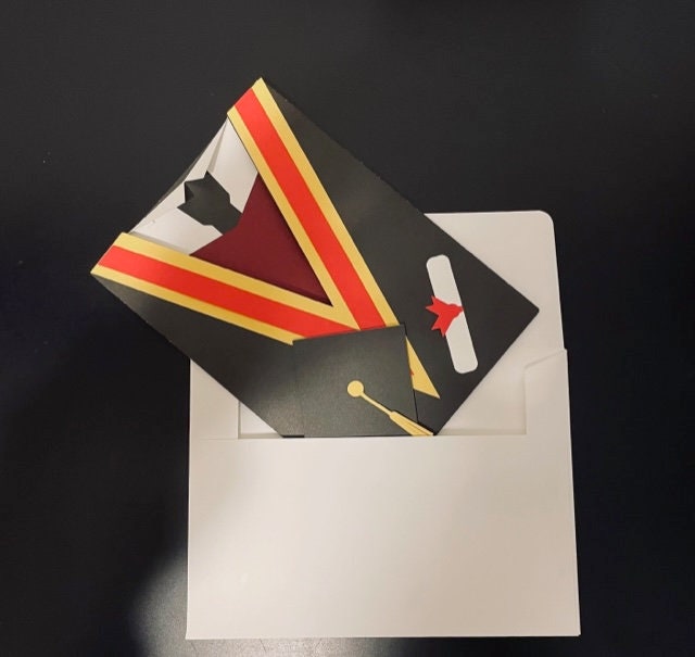 Graduation Cap and Gown Card - Etsy