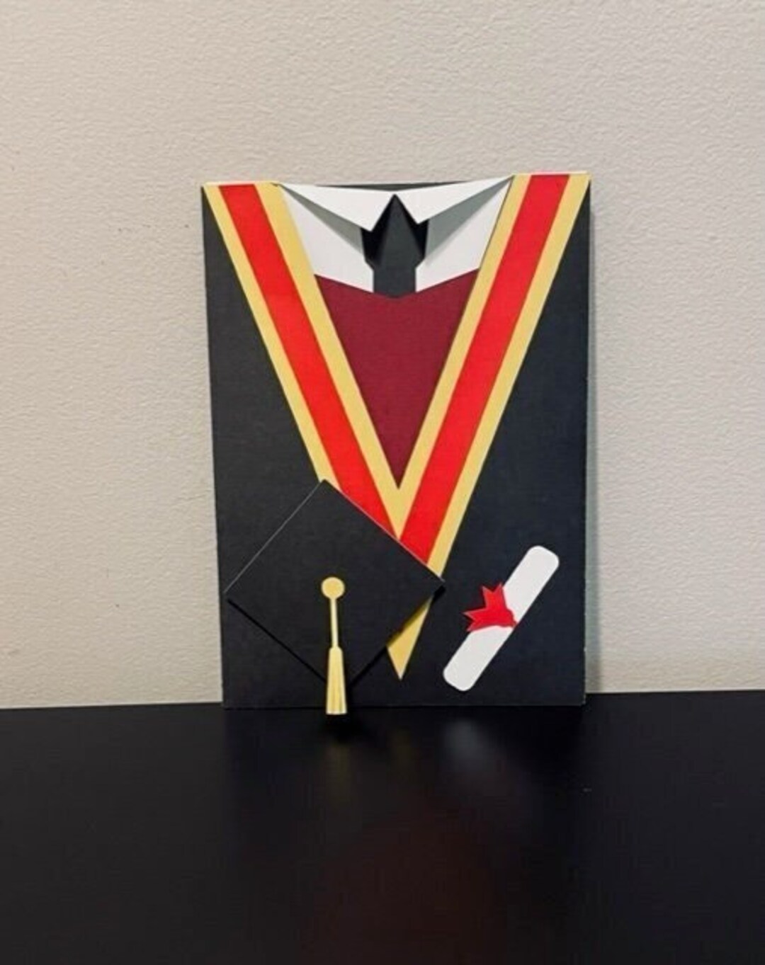 Graduation Cap and Gown Card - Etsy