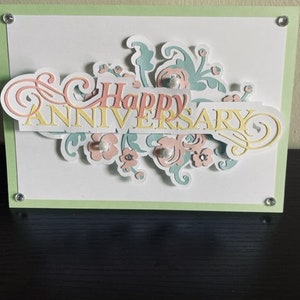 Handmade Anniversary Card: Pearl & Crystal Accents - Etsy