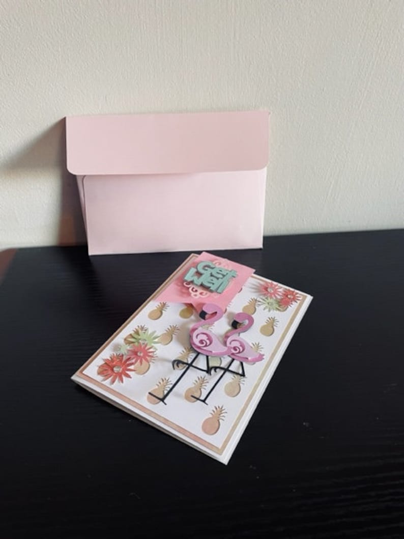 Flamingo Watercolor "get Well" Card - Etsy
