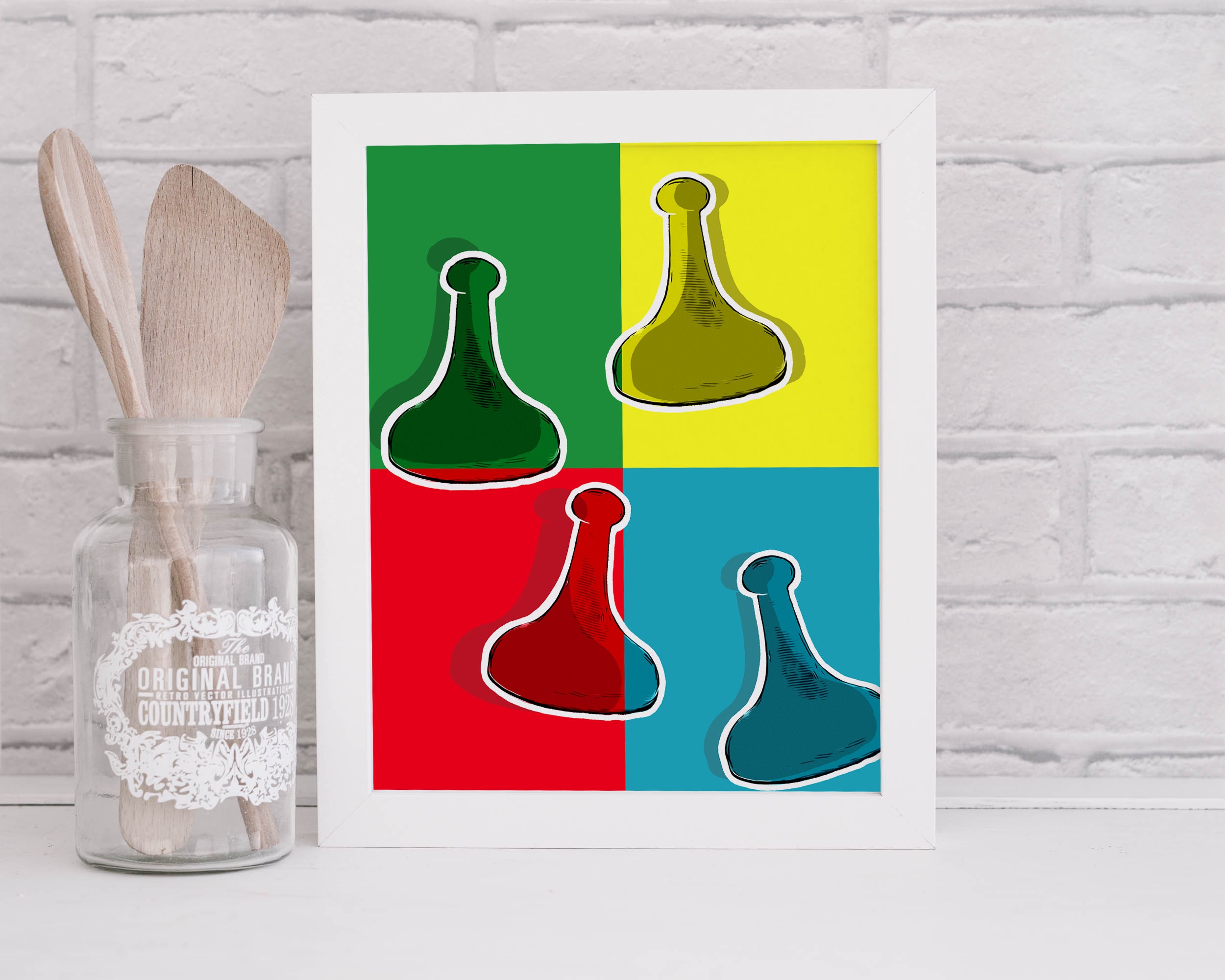 Sorry Boardgame Pop Art, Playroom Wall Decor, Game Room Wall Art, Sorry ...