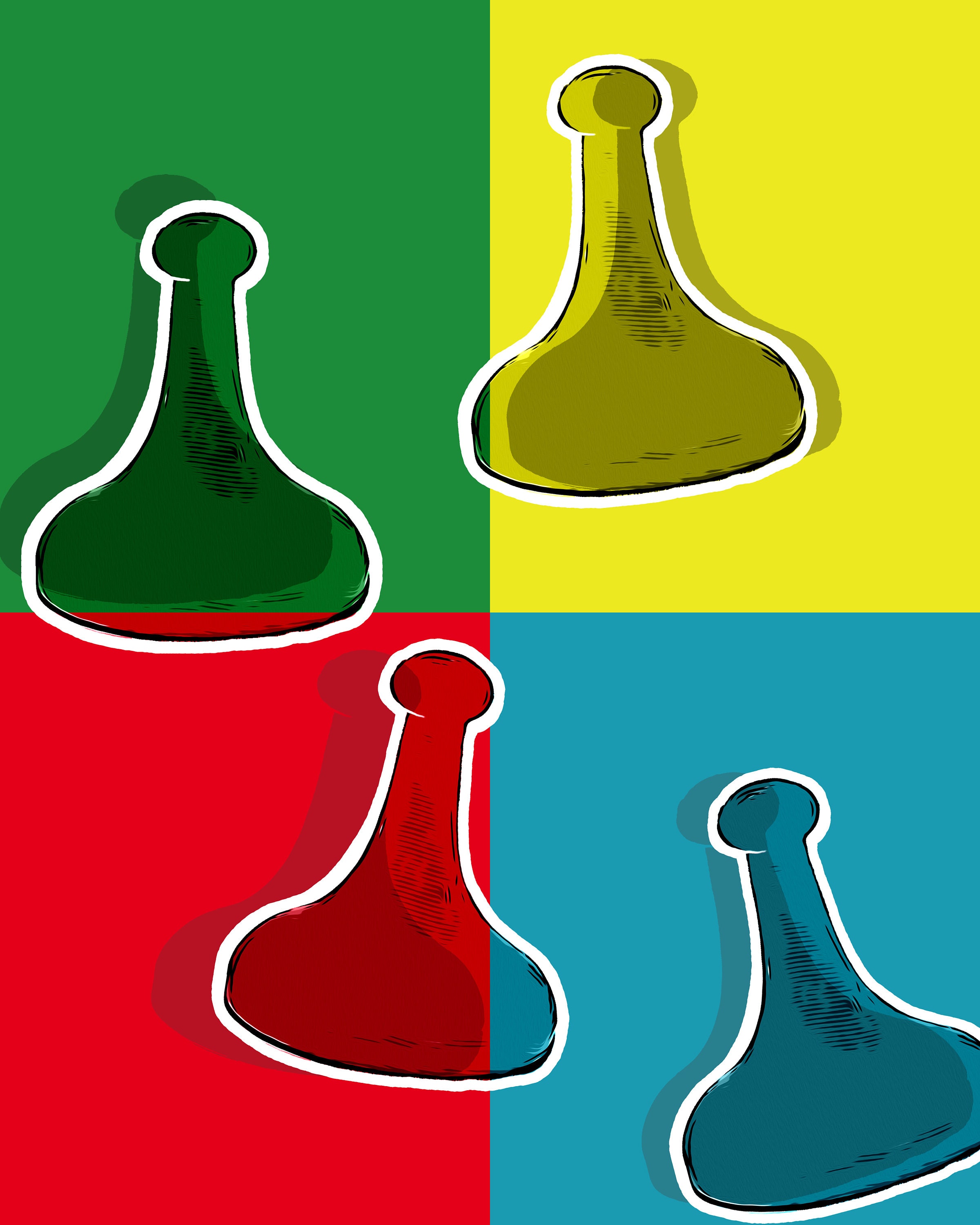 Sorry Boardgame Pop Art, Playroom Wall Decor, Game Room Wall Art, Sorry ...