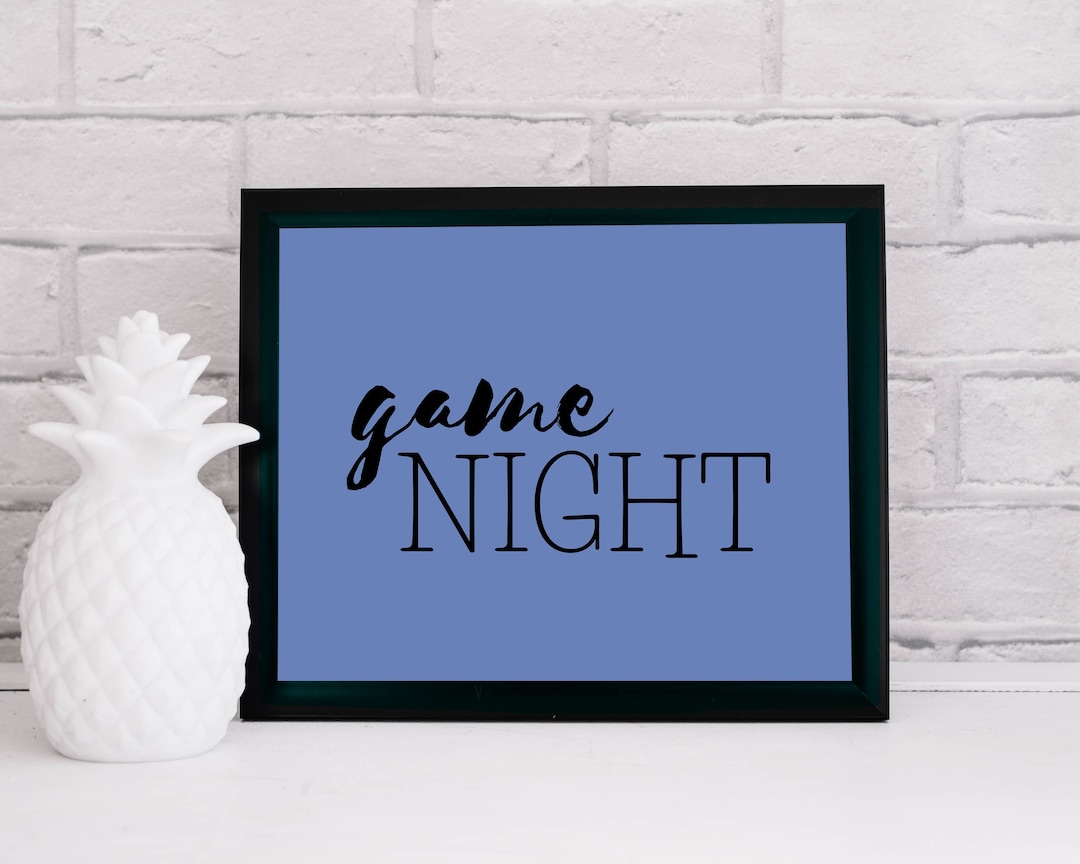 Game Night Wall Art, Game Room Wall Decor, Game Room Art - Etsy