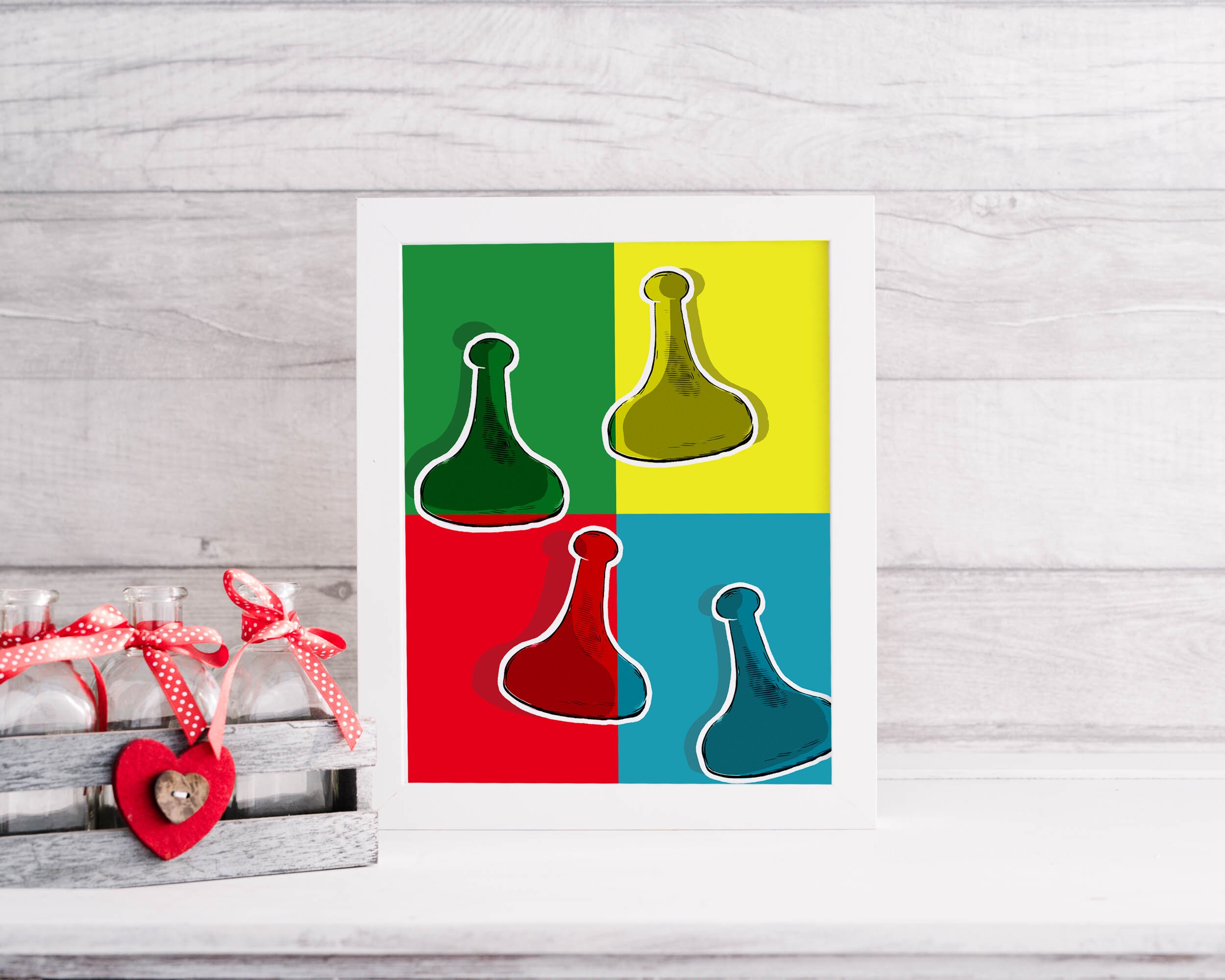 Sorry Boardgame Pop Art, Playroom Wall Decor, Game Room Wall Art, Sorry ...