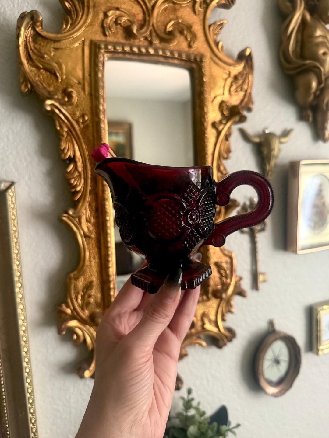 Vintage Avon Cape Cod Ornate Ruby Red Coffee Creamer - Etsy