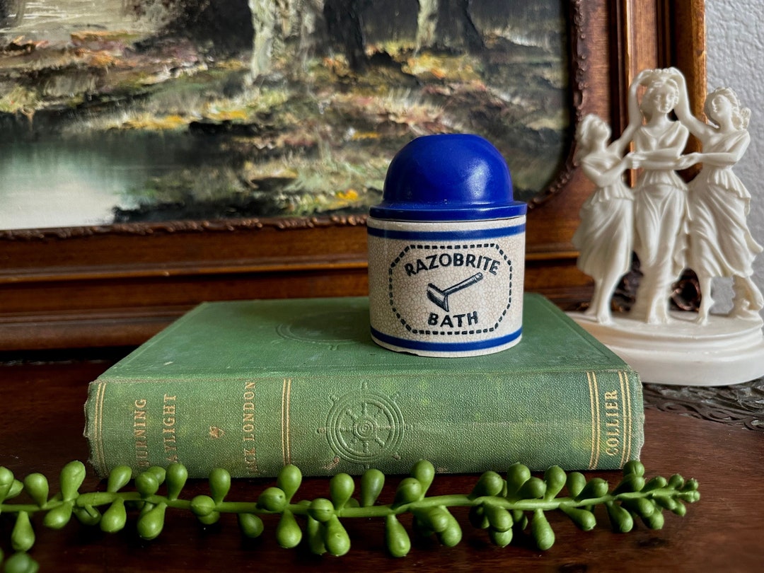 Vintage Razorbrite Stoneware Razor Bath Crock - Etsy