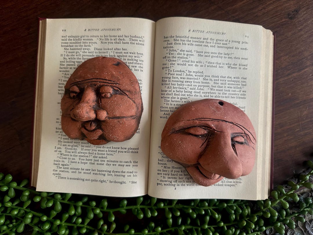 Vintage Handmade Terracotta Crone Face Mask Decorations - Etsy