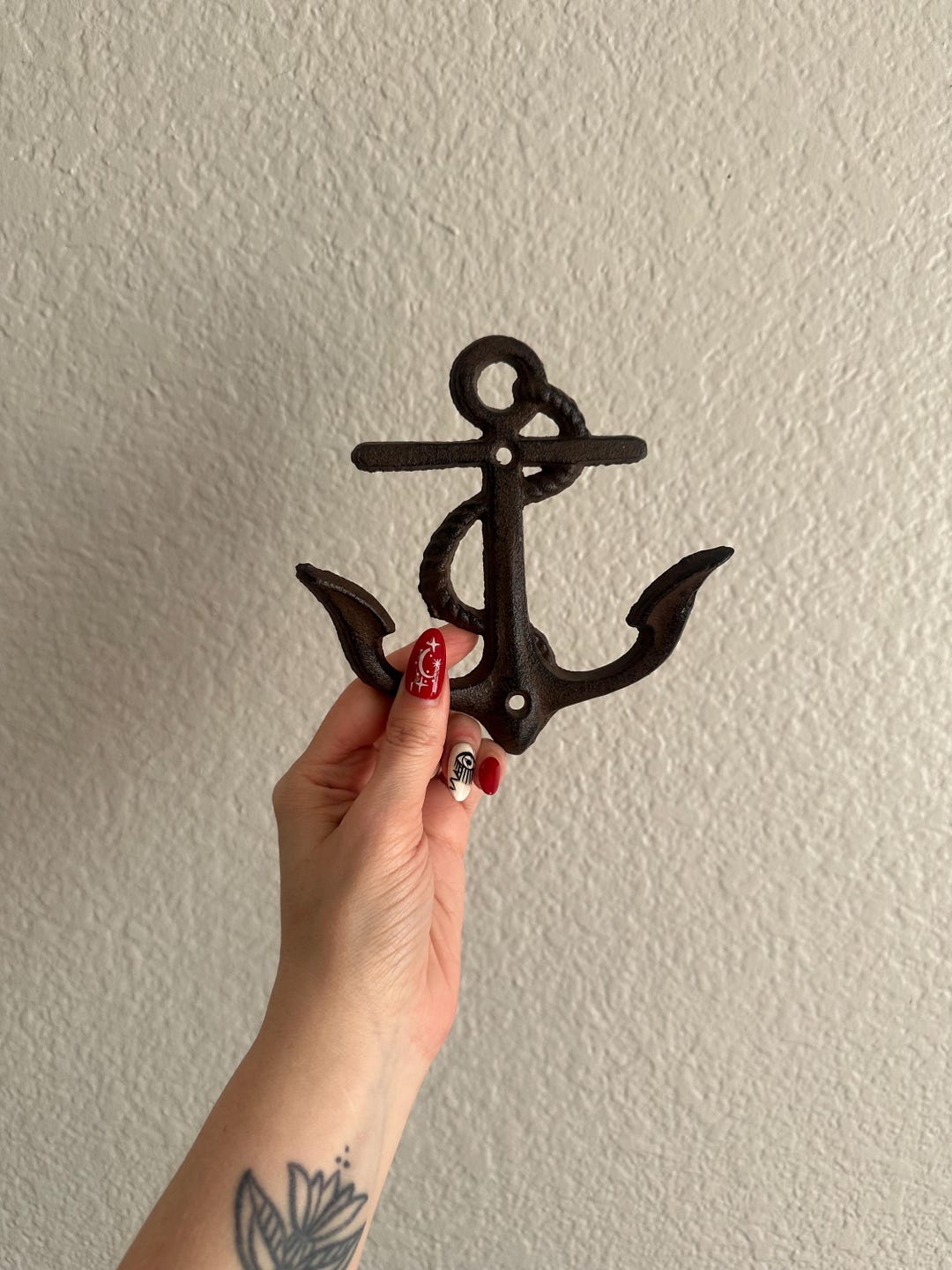 Vintage Cast Iron Nautical Anchor Wall Hook - Etsy