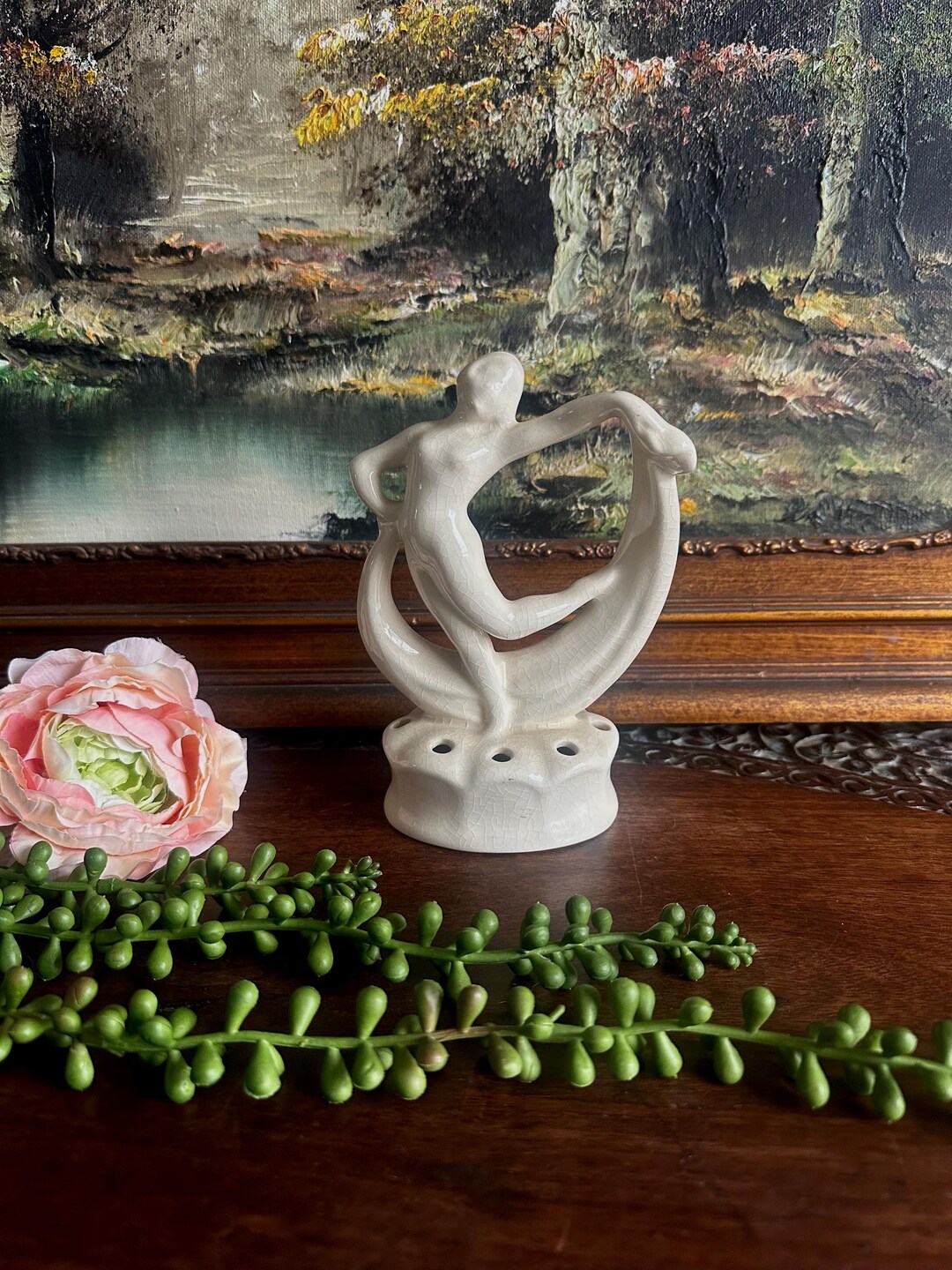 Vintage 1930’s Art Deco Ceramic Dancing Woman Flower Frog - Etsy