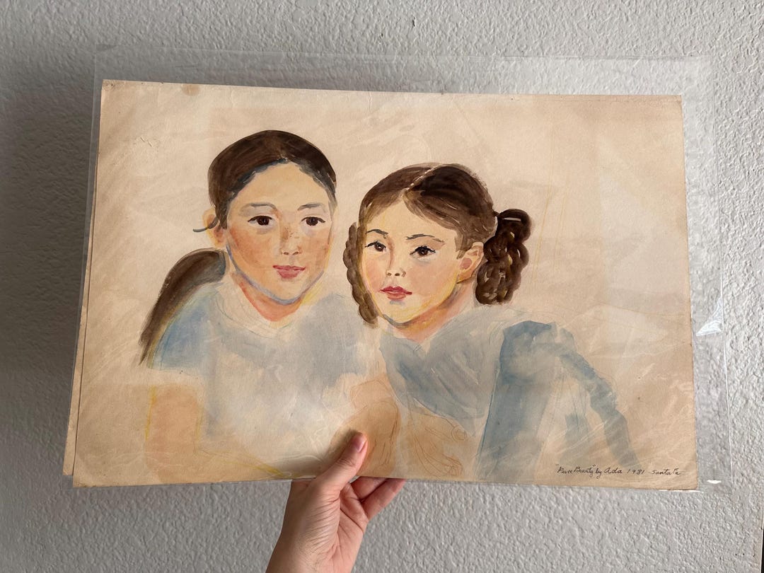 Vintage 1981 Watercolor Portrait pure Beauty by Ada Harris 12 X 18 - Etsy