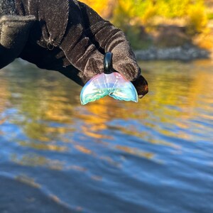 Hand Sculpted Borosilicate Glass Whale Tail Fluke Pendant! - Etsy