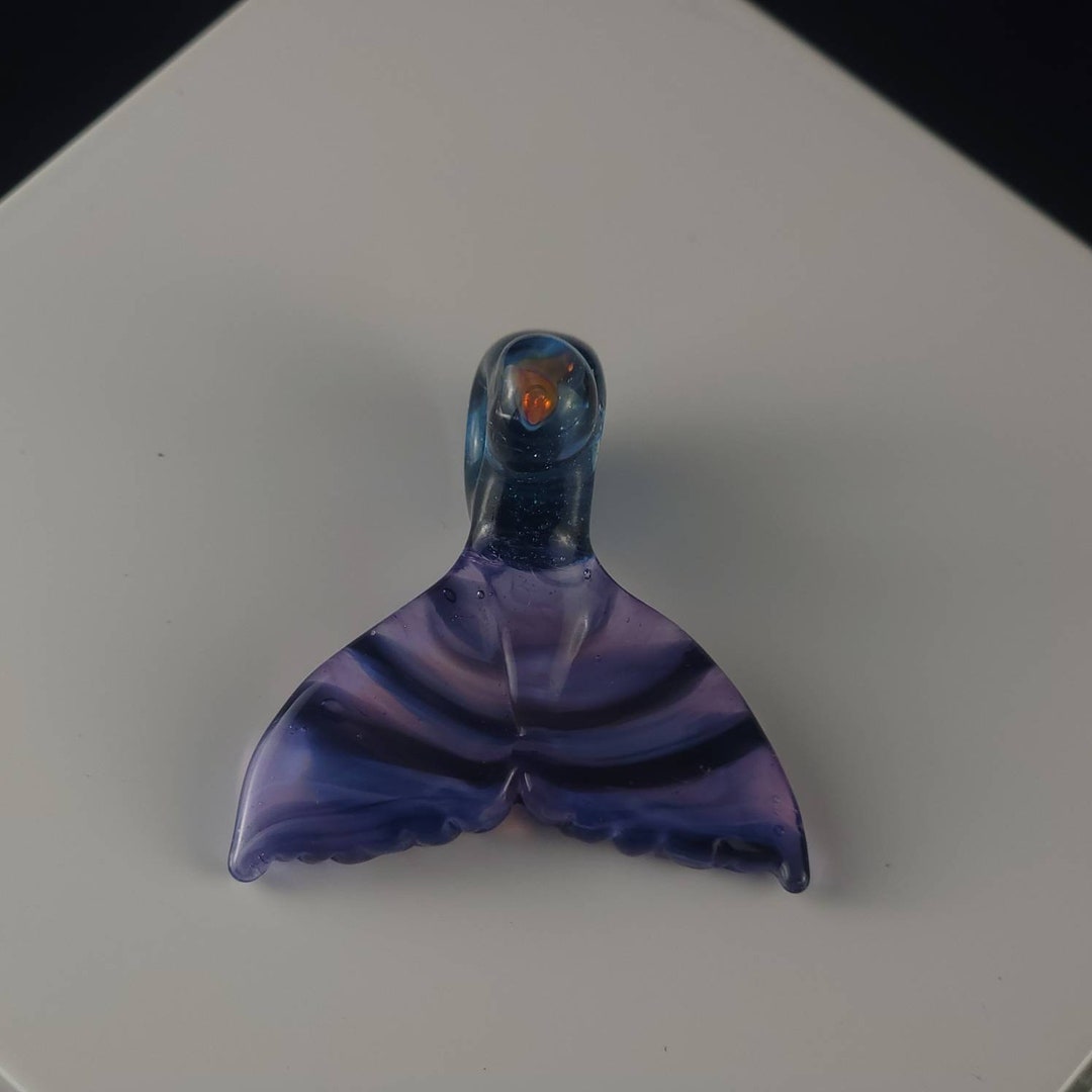 Hand Sculpted Borosilicate Whale Tail Fluke Pendant - Etsy