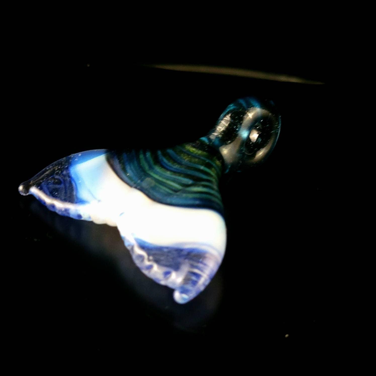 Hand Sculpted Borosilicate Glass Whale Tail Fluke Pendant - Etsy