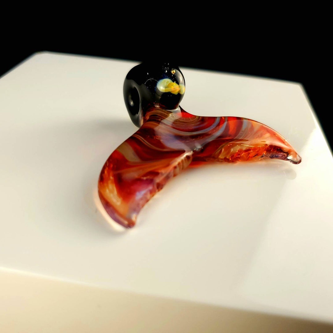 Hand Sculpted Borosilicate Glass Whale Tail Fluke Featuring 24 Karat ...