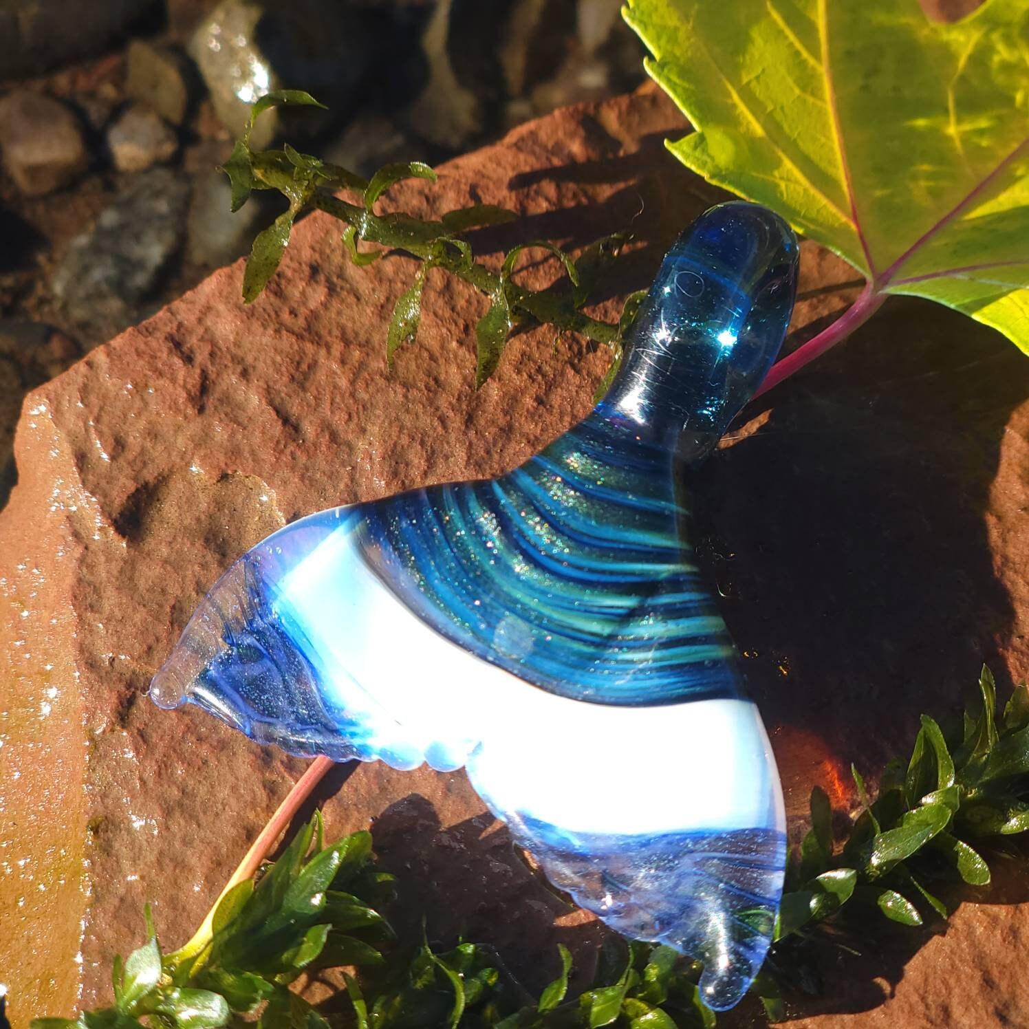 Hand Sculpted Borosilicate Glass Whale Tail Fluke Pendant - Etsy