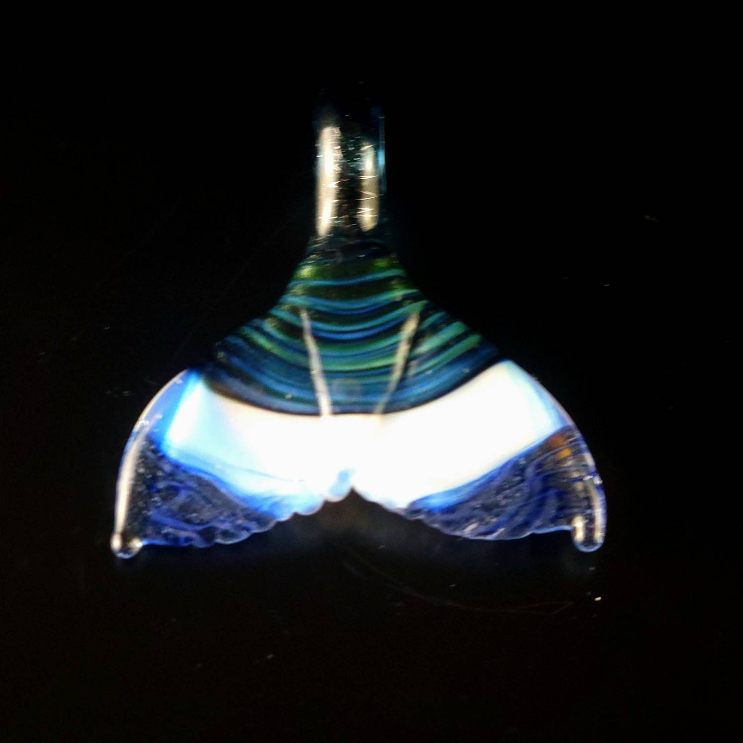 Hand Sculpted Borosilicate Glass Whale Tail Fluke Pendant - Etsy