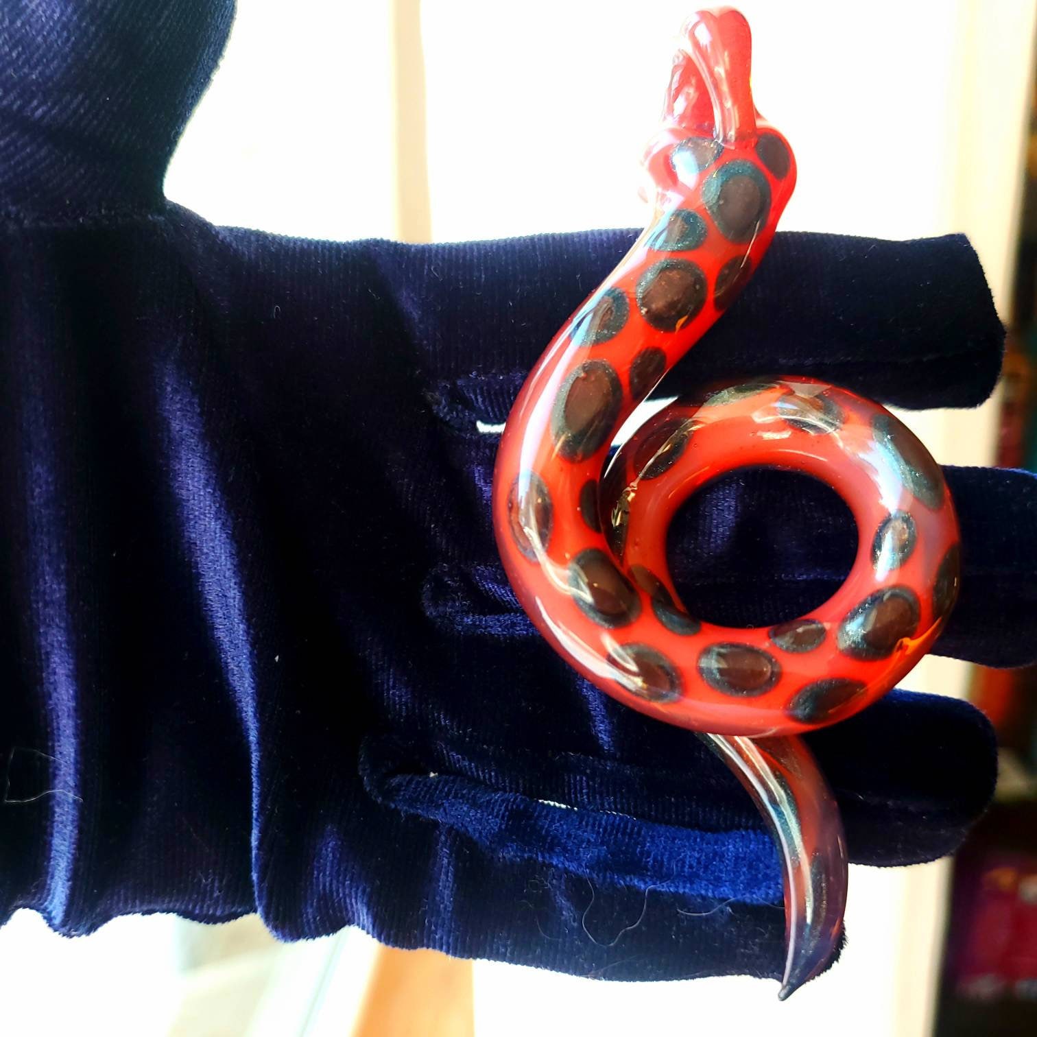 Hand Sculpted Borosilicate Glass Snake Pendant - Etsy