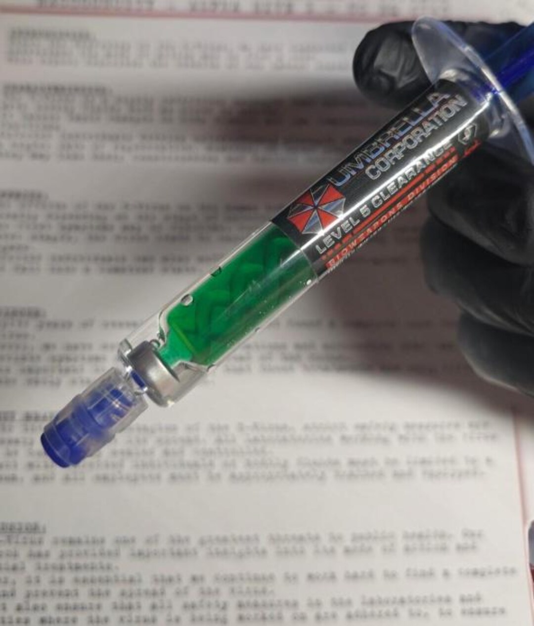 Resident Evil Virus Syringe Las Plaga Parasite Umbrella Corp Cosplay ...