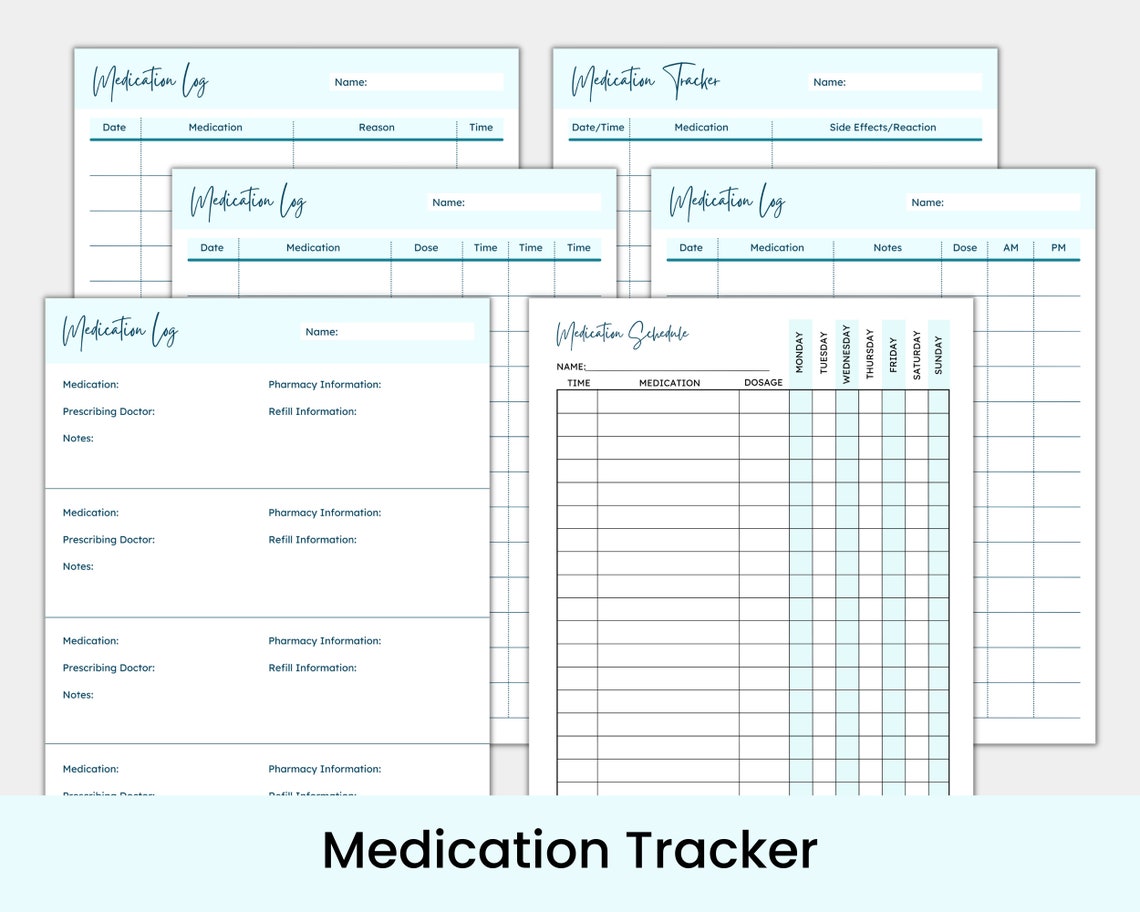 Medication Log / Dose Tracker / Pharmacy Log - Etsy