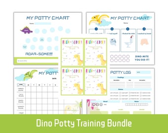 Dinosaur Reward Chart, Printable Potty Training Chart, Preschool Reward ...