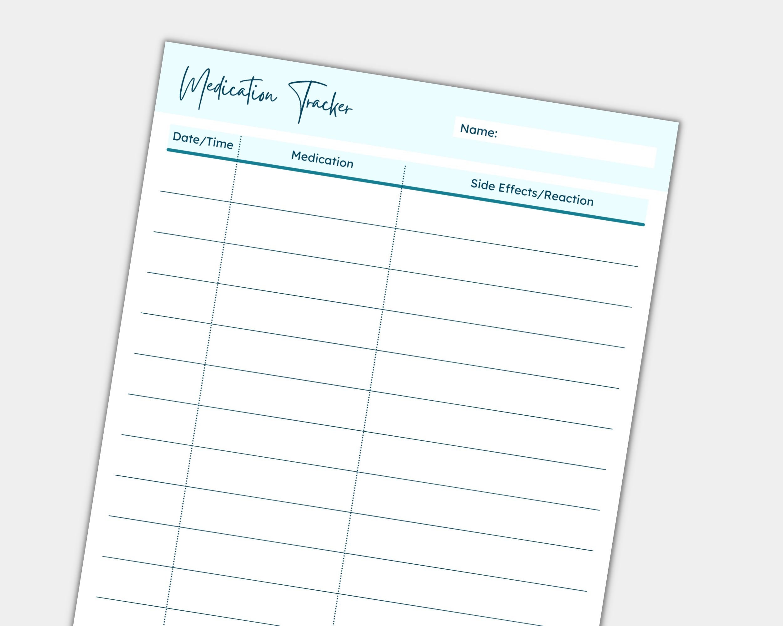 Medication Log / Dose Tracker / Pharmacy Log - Etsy