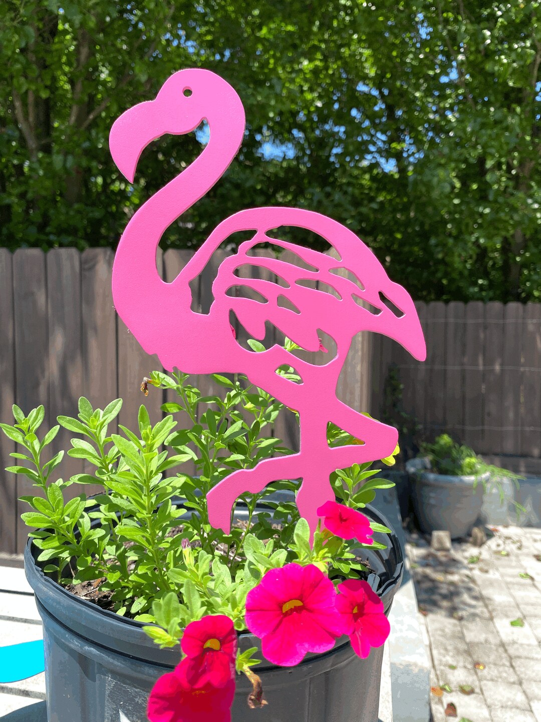 Flamingo Garden Stake - Etsy