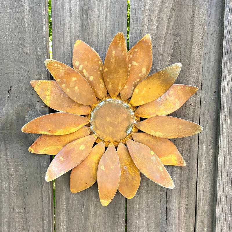 Metal Flowers Wall Art - Etsy