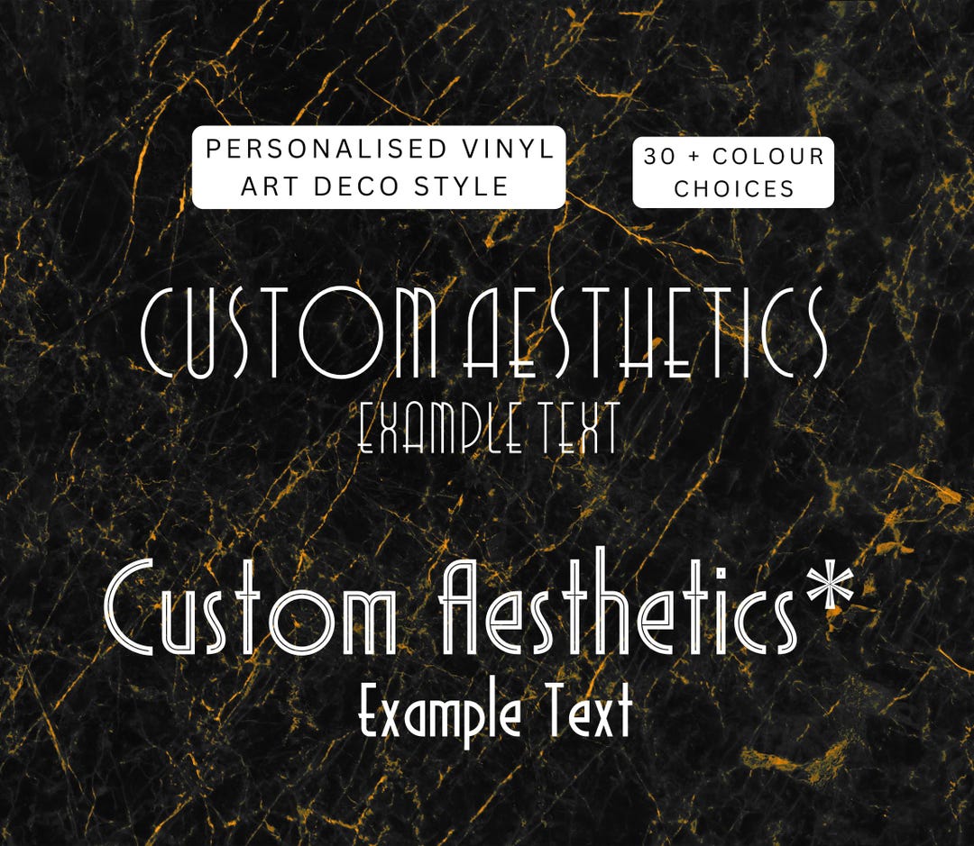 PERSONALISED Vinyl Decal Sticker, Art Deco Collection, Great Gatsby ...