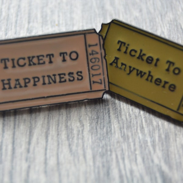 Ticket to Anywhere Pin Badge - Etsy