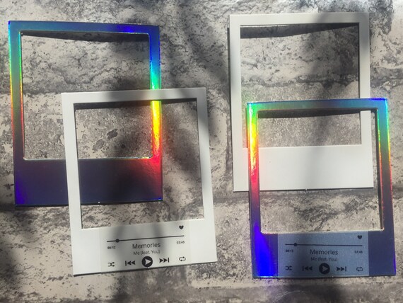 Iridescent Playlist Instant Photo Frames Faded Memories Now - Etsy