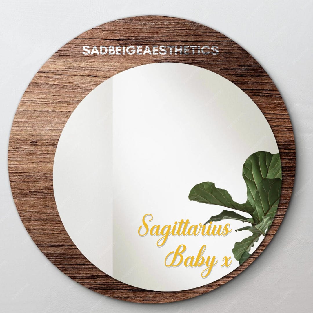 Zodiac Disc Mirror, Mystical Fantasy, Horoscope Vinyl Decal, Astrology ...