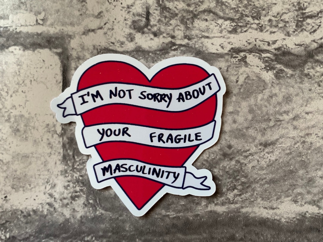 Fragile Masculinity Tattoo Heart Vinyl Not Sorry About - Etsy