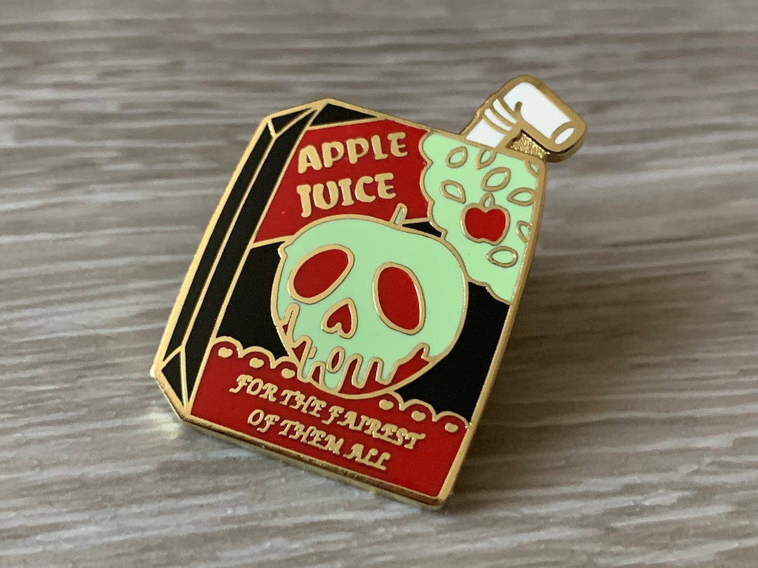 Poison Apple Juice Enamel Pin, Evil Queen, Snow White, Fairest of Them ...