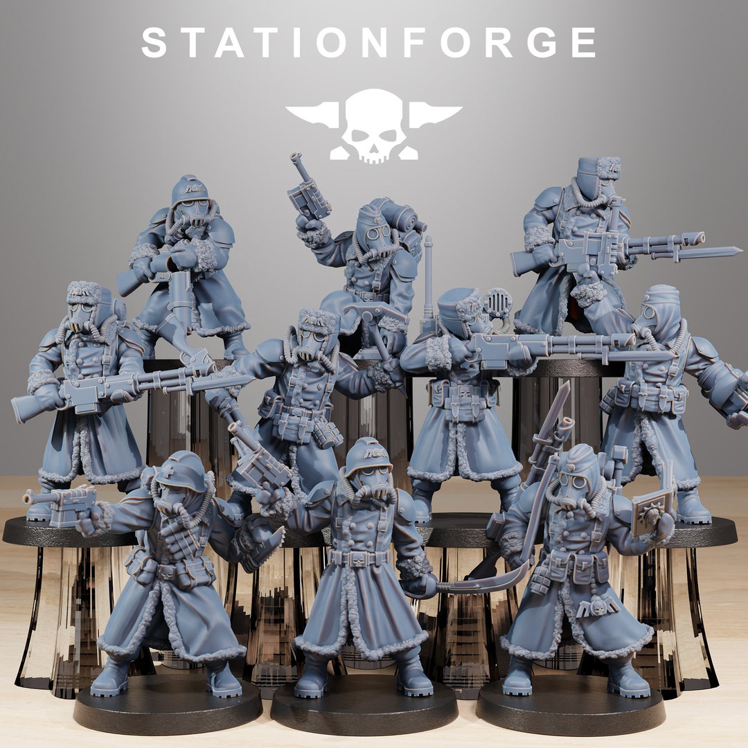 Peinta 3D Resin Figurine to Paint, Universe of Stationforge Set of 10 ...