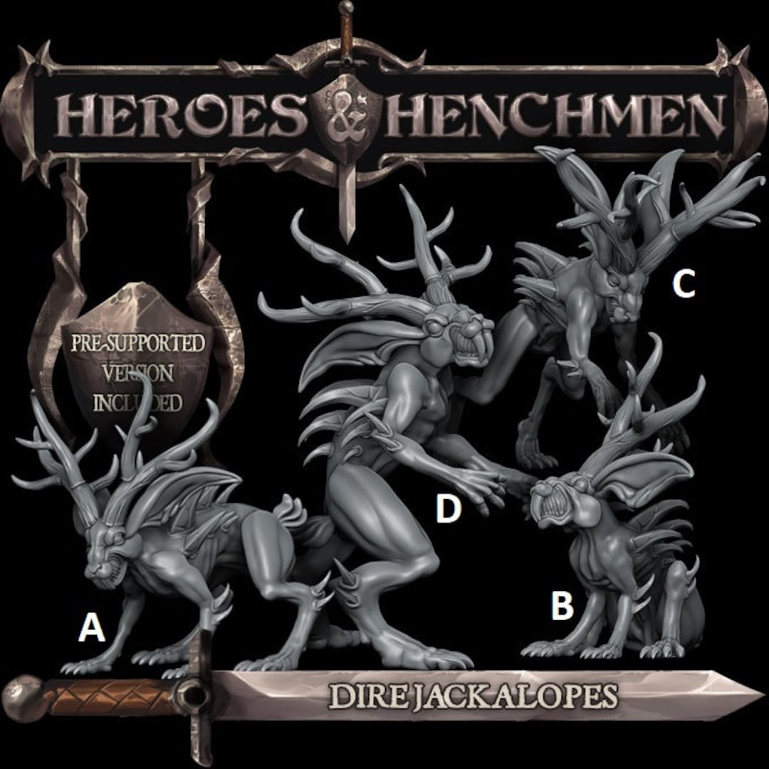 Resin Figurine to Paint, in the Universe of Rocket Pig Dire Jackalopes ...
